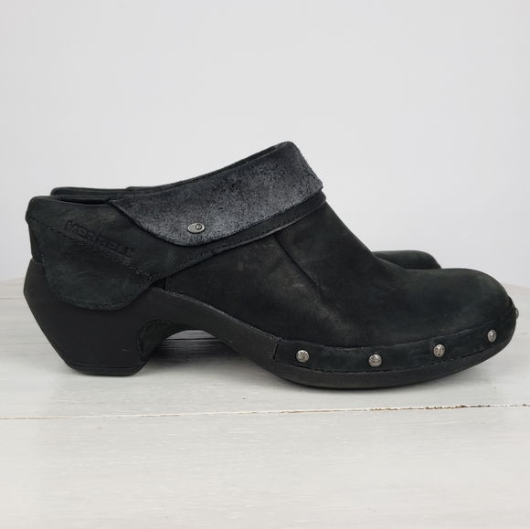 Merrell | Shoes | 467gap Merrell Luxe Wrap Nubuck Leather Mules Clogs ...